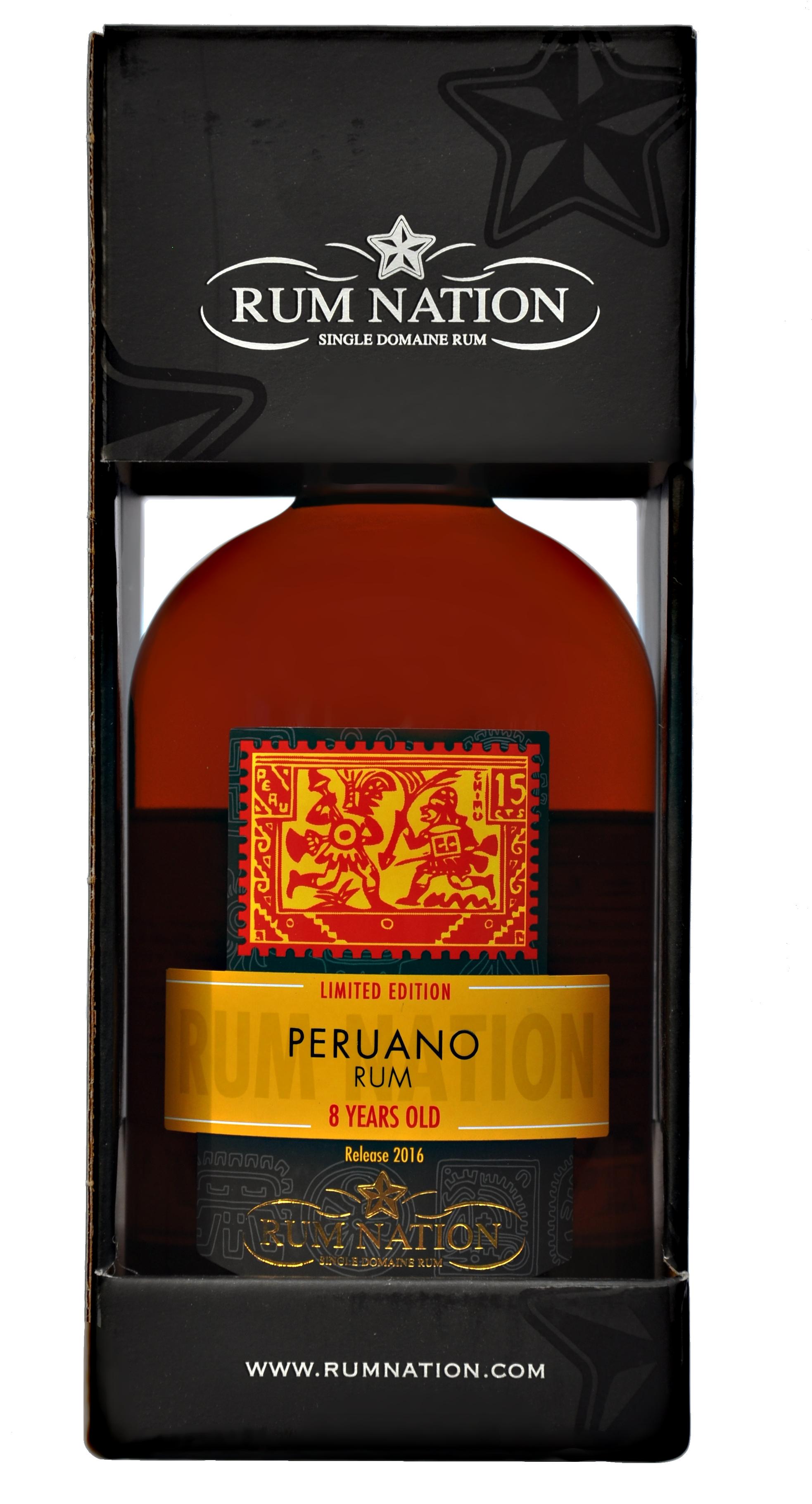 Rum Nation Peruano 8 y.o., 42% Vol., 0,7l | Luxury Drinks